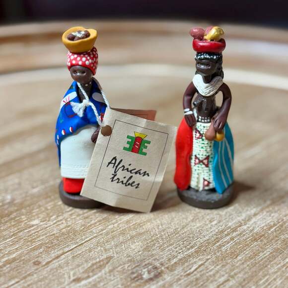 African Tribes | Art | African Tribal Figurines Set Of 2 Clay Dolls ...